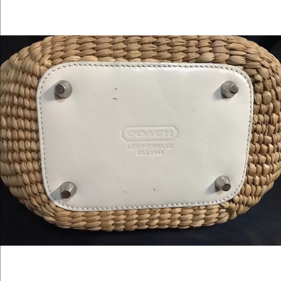 Coach | Bags | Coach Straw Bag In White Euc No Flaws | Poshmark